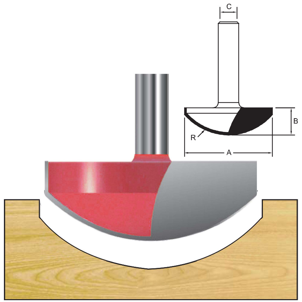 TCT Horizontal Crown Molding Router Bit, Double Cutter, Right Rotation ...